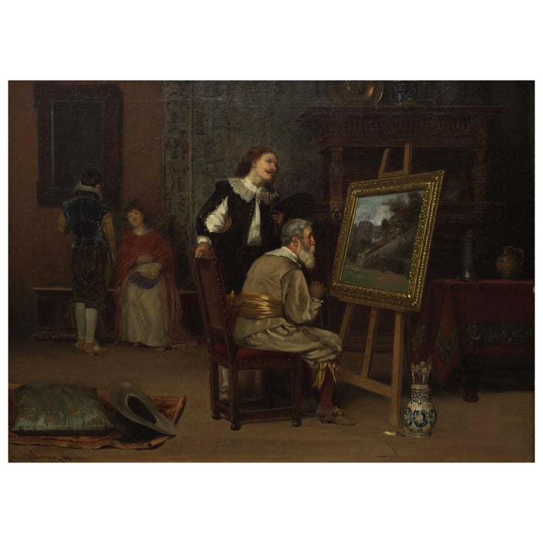 Painting of "The Art Critic" '1886' by John Henry Dolph 'American' For ...