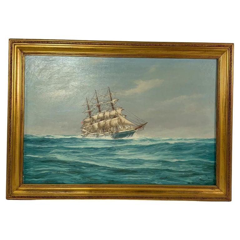 Painting Of The Clipper Ship James Baines For Sale at 1stDibs