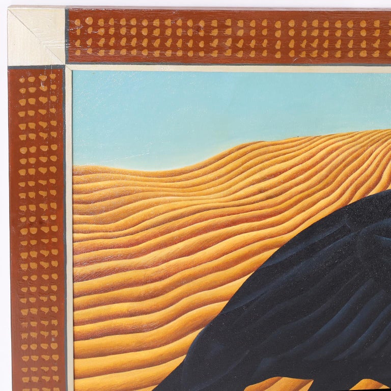 Painting on Canvas of a Crow For Sale at 1stDibs