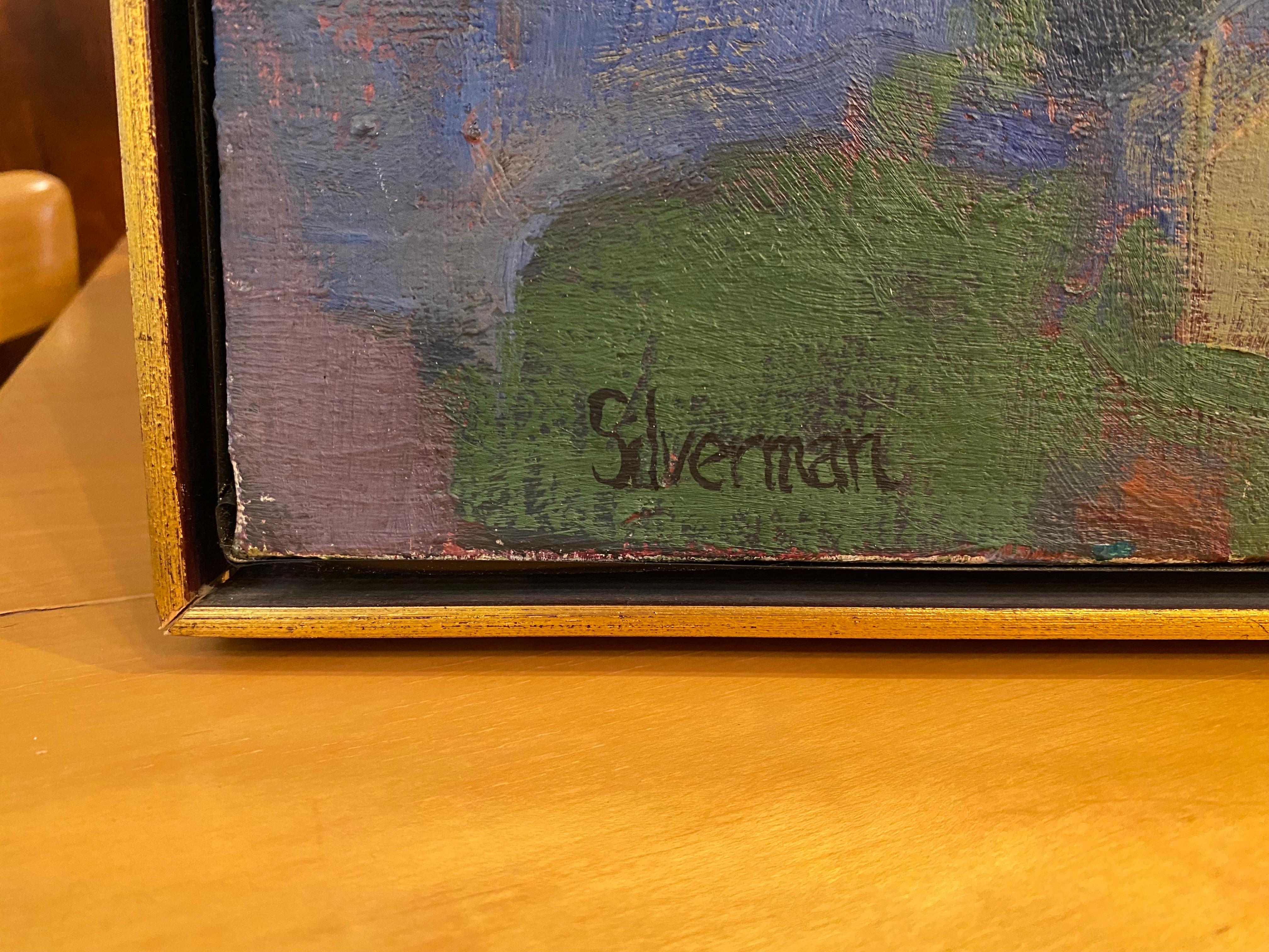 Painting on canvas signed Silverman For Sale at 1stDibs