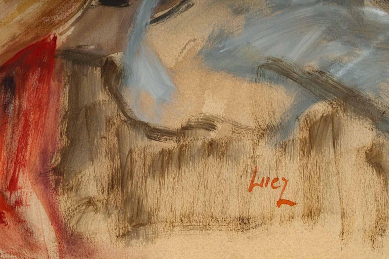 Painting on paper by Luez, 20th century For Sale at 1stDibs