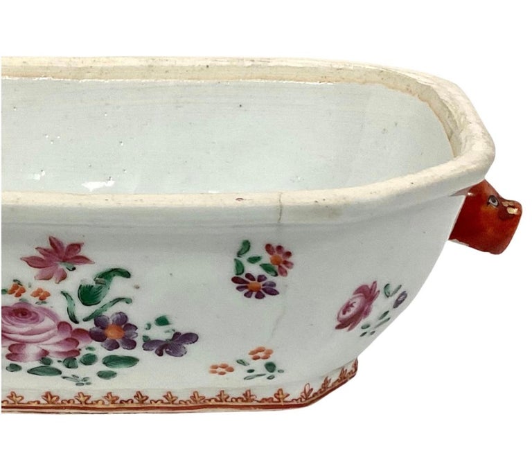 Pair 18th Century Chinese Export Famille Rose Tureens with Lids For ...