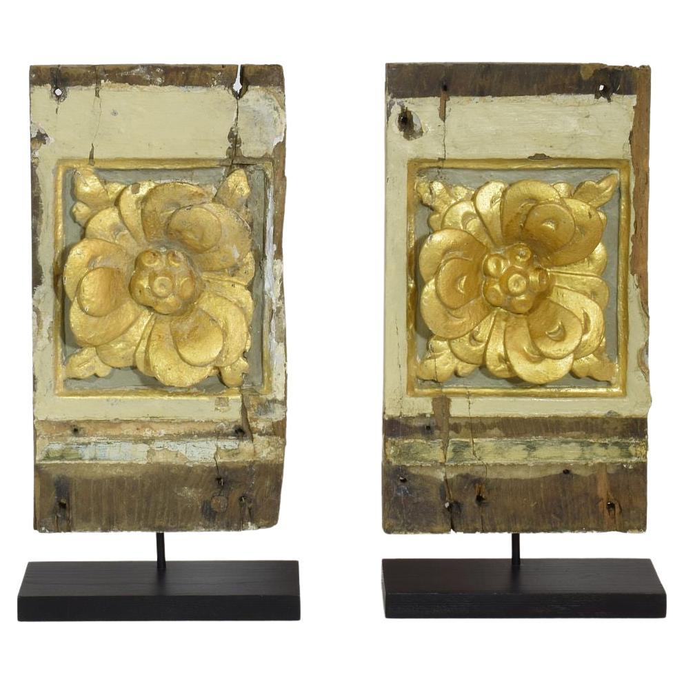 Pair of 18th Century Italian Giltwood Baroque Panels with Grapes at 1stDibs