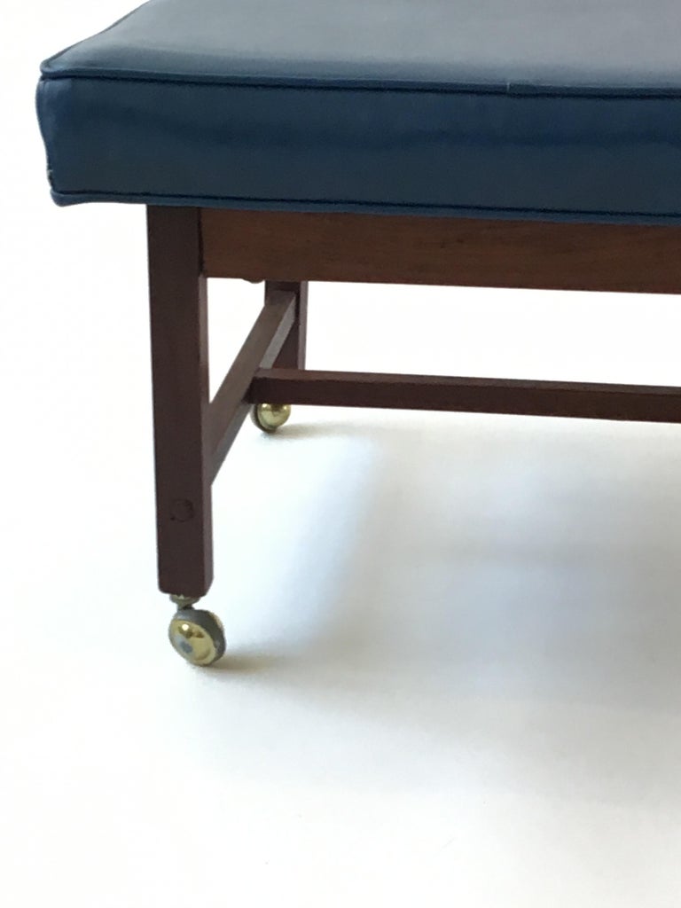 Pair Of 1960s Ottomans On Casters For Sale at 1stDibs