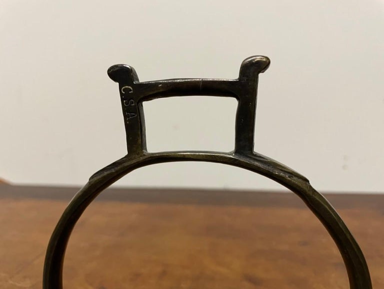Pair 19th Bronze Civil War Stirrups Marked CSA Confederate States of ...