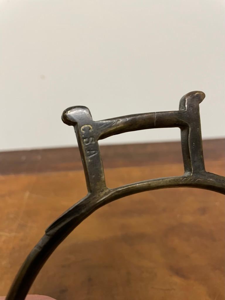 Pair 19th Bronze Civil War Stirrups Marked CSA Confederate States of ...