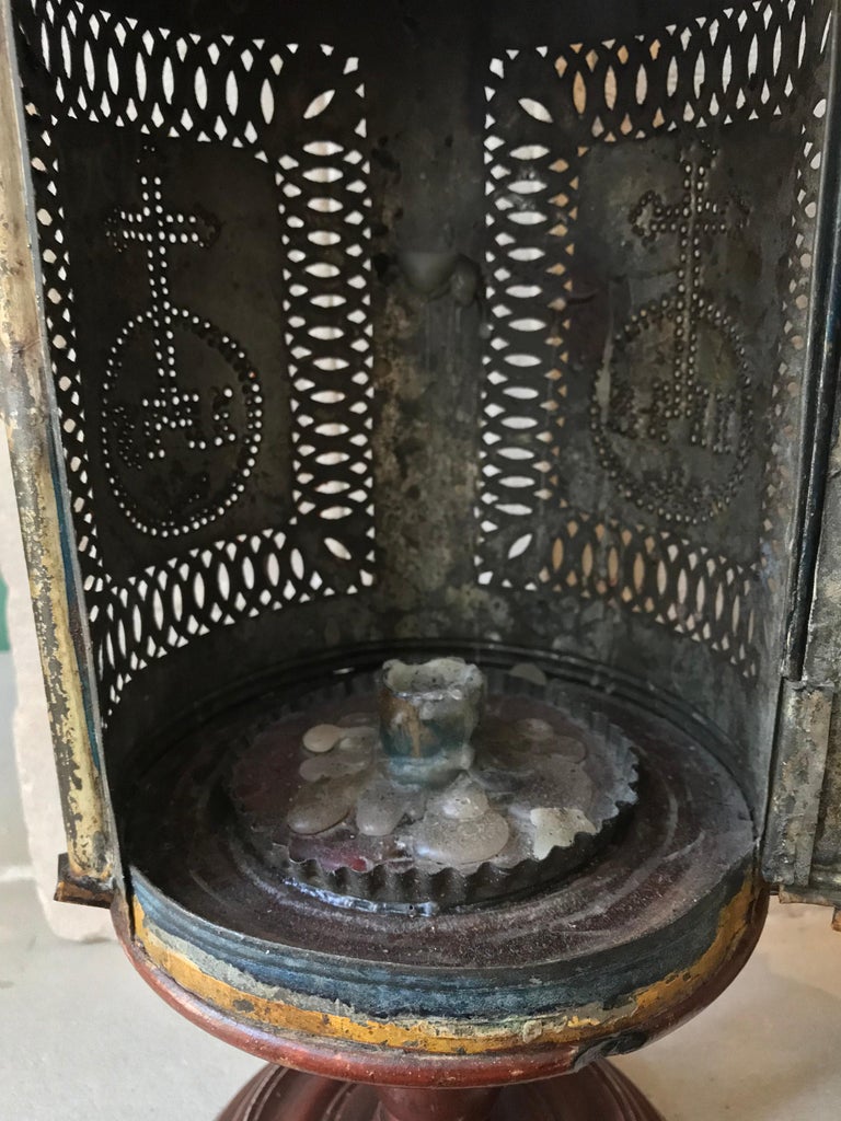 Pair Continental Central European Candle Lanterns table Lamps ...