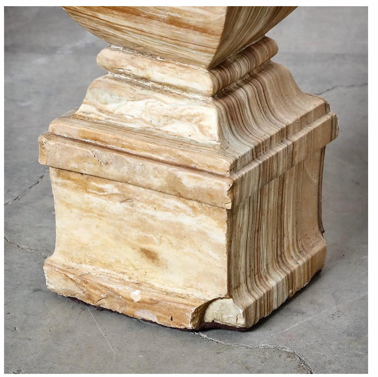 Pair 19th Century Alabaster Baluster Lamps For Sale at 1stDibs