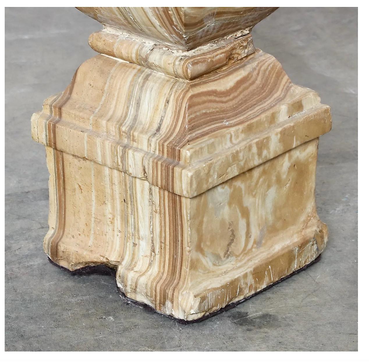 Pair 19th Century Alabaster Baluster Lamps For Sale at 1stDibs