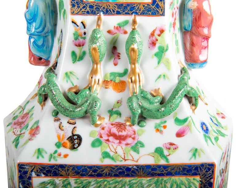 Pair of 19th Century Chinese Cantonese / Rose Medallion Vases For Sale ...