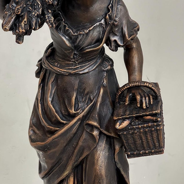 Pair 19th Century French Bronze Statues by Auguste Moreau '1855-1919 ...