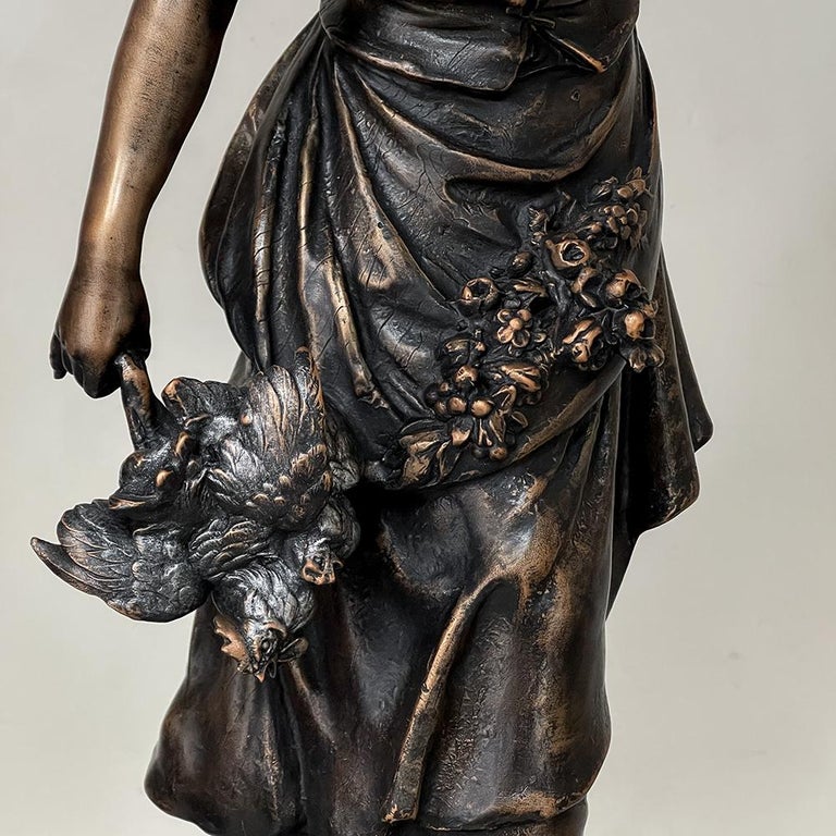 Pair 19th Century French Bronze Statues by Auguste Moreau '1855-1919 ...