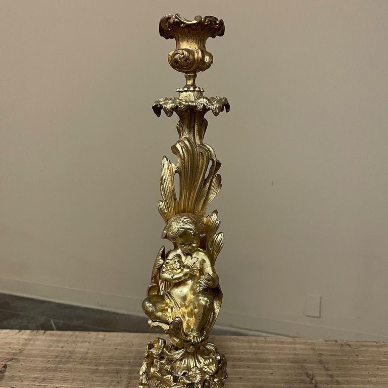 Pair 19th Century French Napoleon III Period Bronze D'Or Rococo ...