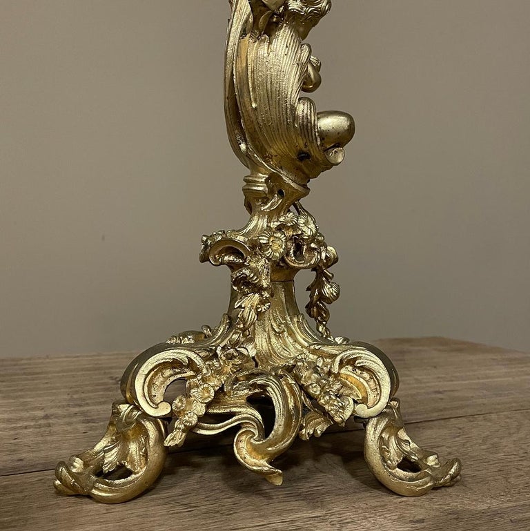 Pair 19th Century French Napoleon III Period Bronze D'Or Rococo ...
