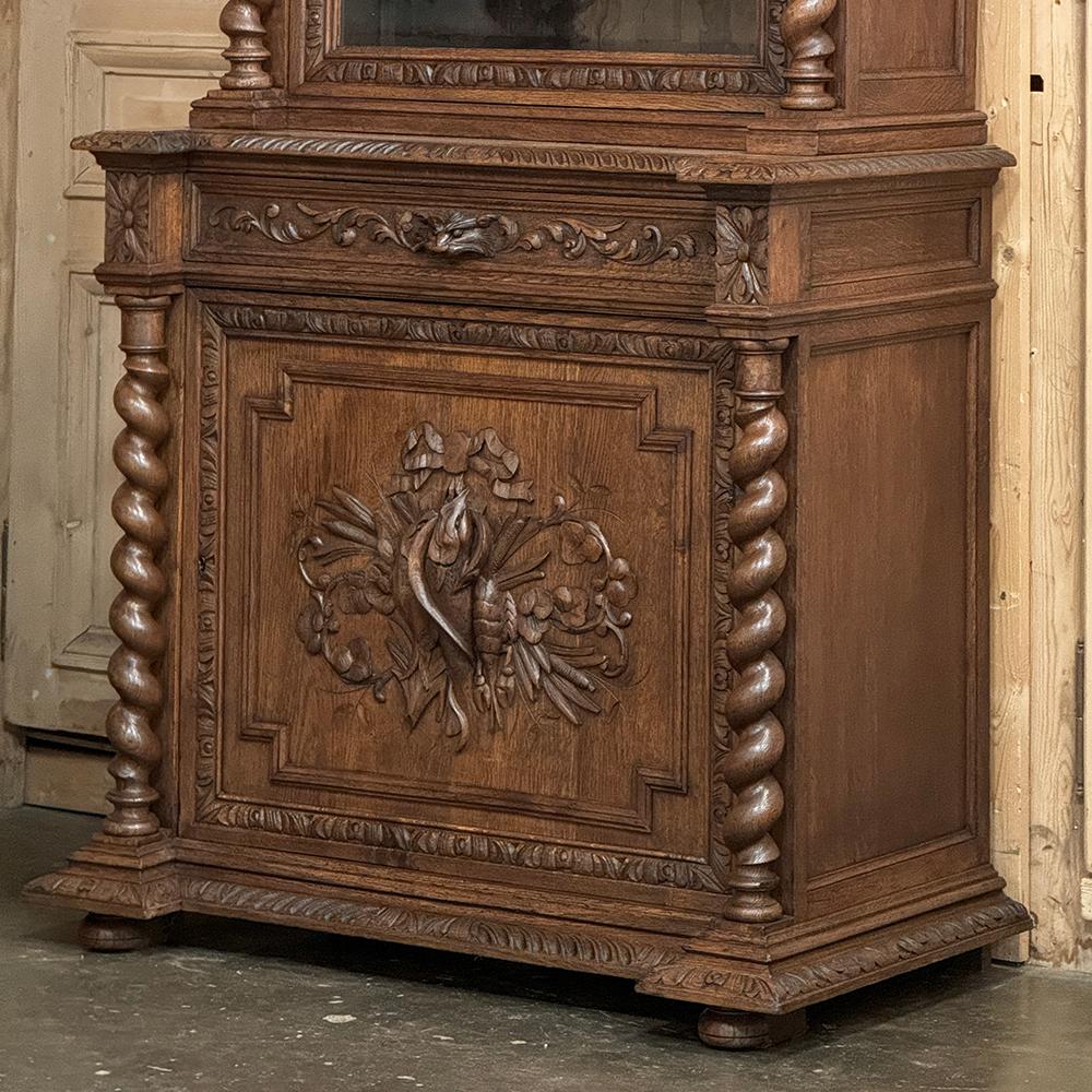 Pair 19th Century French Renaissance Carved Bookcases at 1stDibs