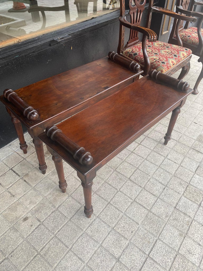 Pair 19th Century George IV Tatham Hall Benches For Sale at 1stDibs
