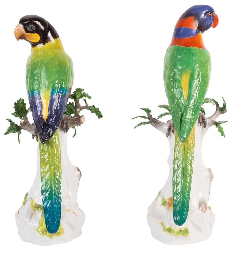 Pair of 19th Century Meissen Porcelain Parrots at 1stDibs | meissen ...