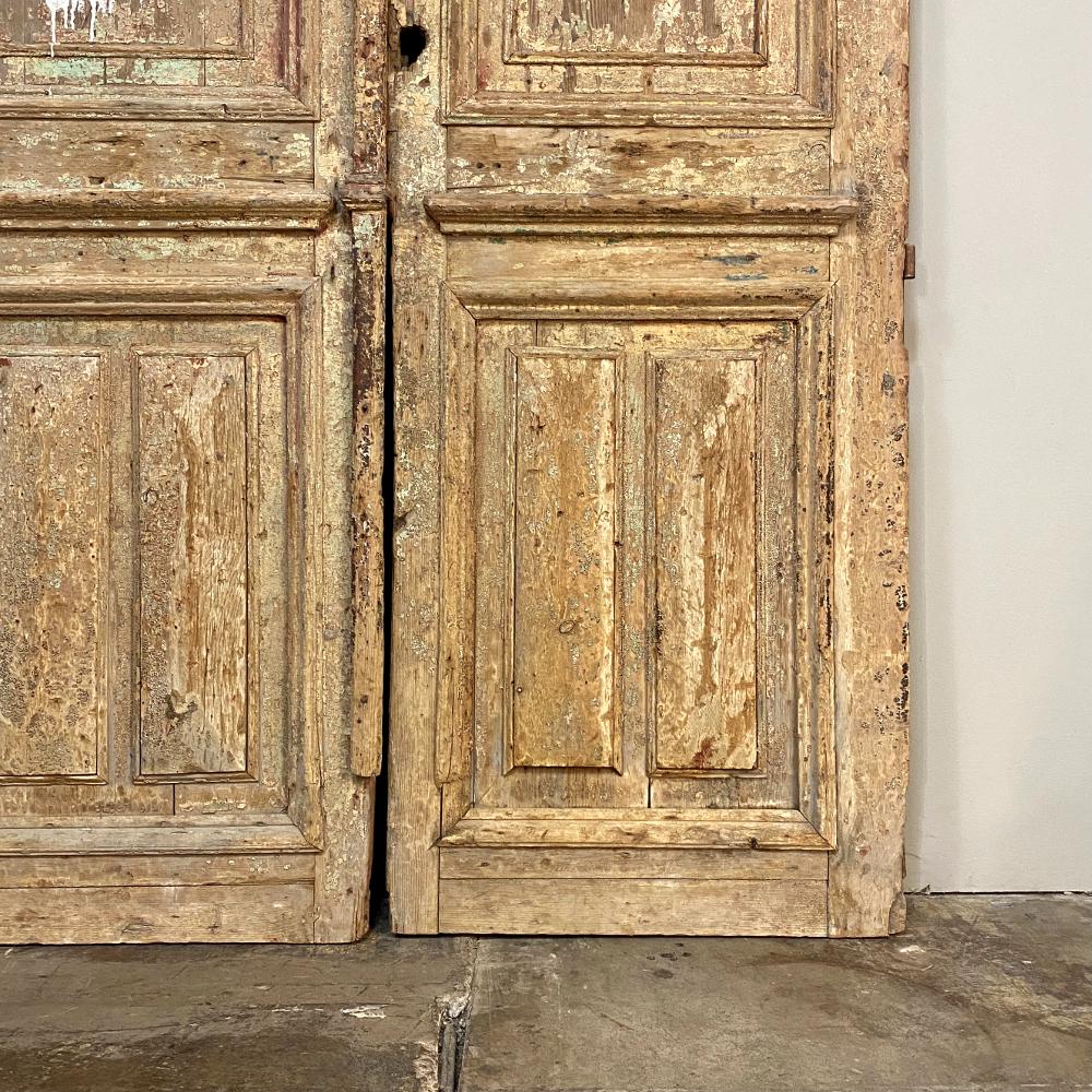 Pair of 19th Century Neoclassical Stripped Oak French Doors For Sale at ...