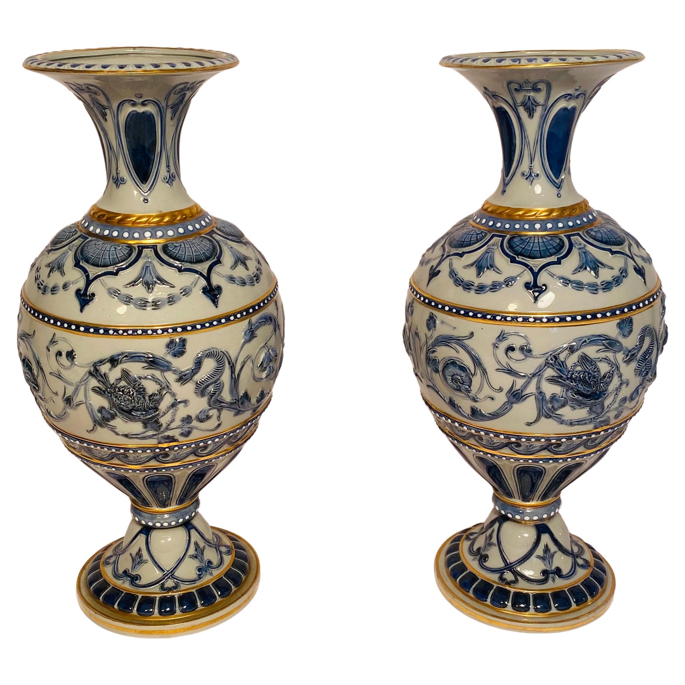 Set of Eleven Yellow Spode Copeland Jeweled Dinner Plates with Raised ...