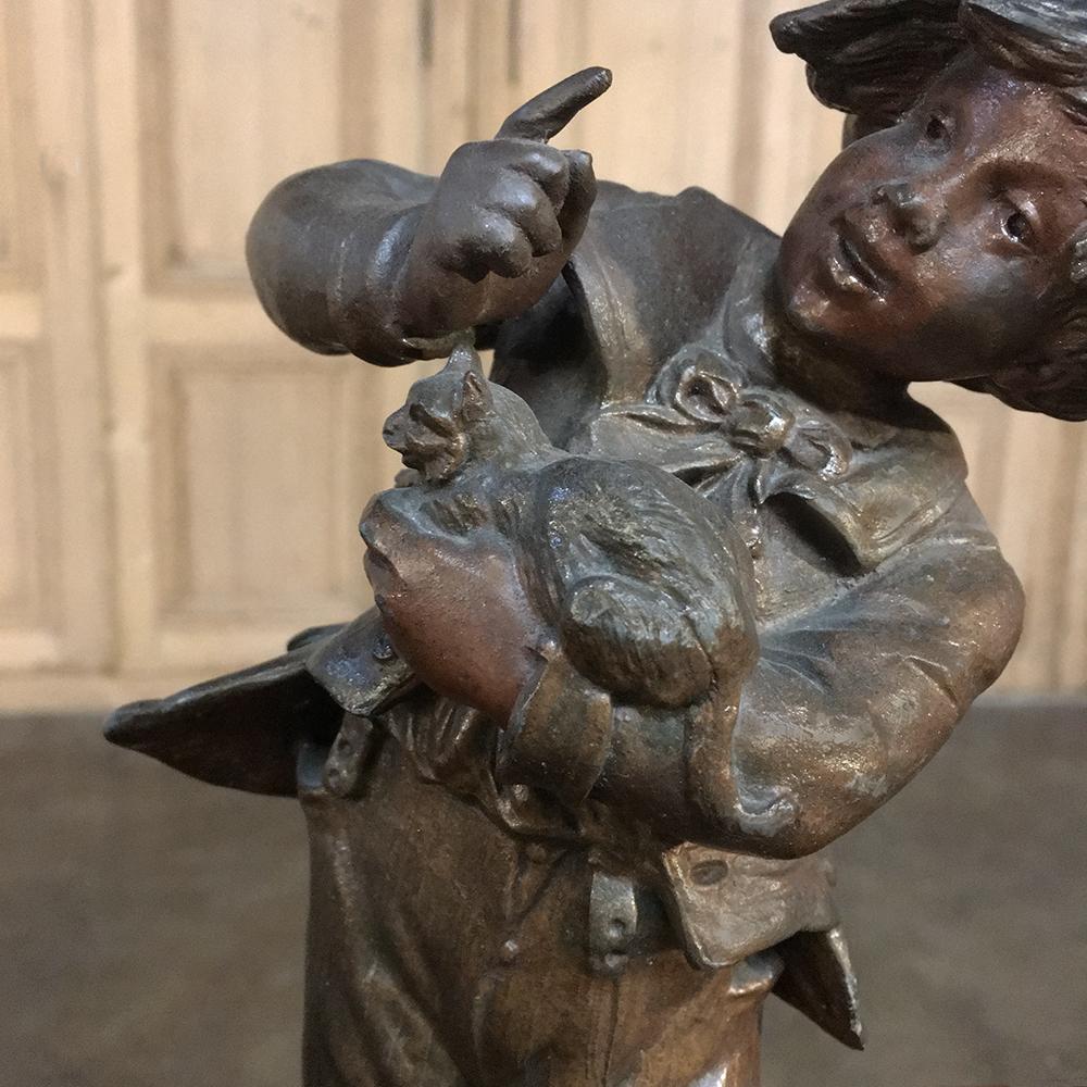 Pair of 19th Century Romantic Spelter Statues by Auguste Moreau For ...