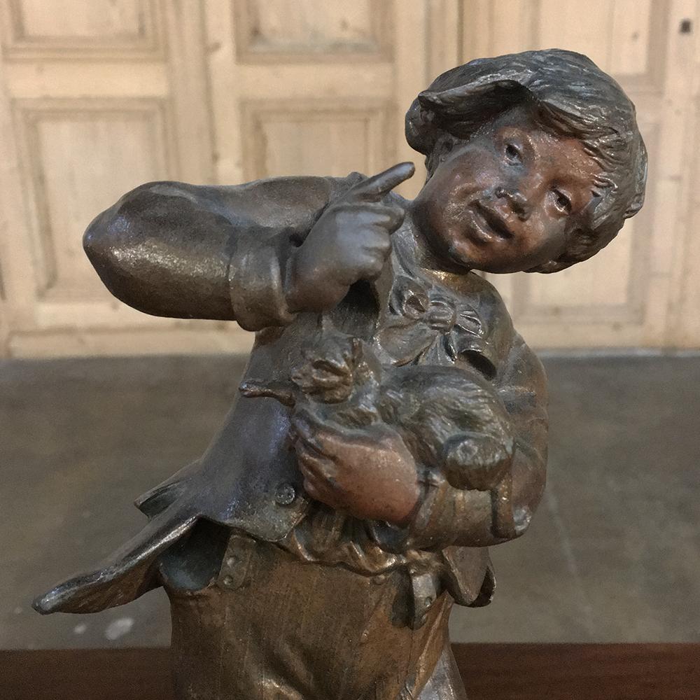 Pair of 19th Century Romantic Spelter Statues by Auguste Moreau For ...