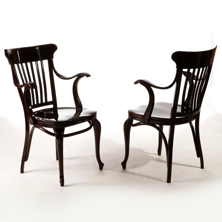 Pair of Adolf Loos Armchairs Chairs Cafe Capua Vienna, Thonet, 1913 at ...