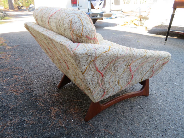 Pair Adrian Pearsall Angular Sculptural Walnut Lounge Chair Mid-Century ...