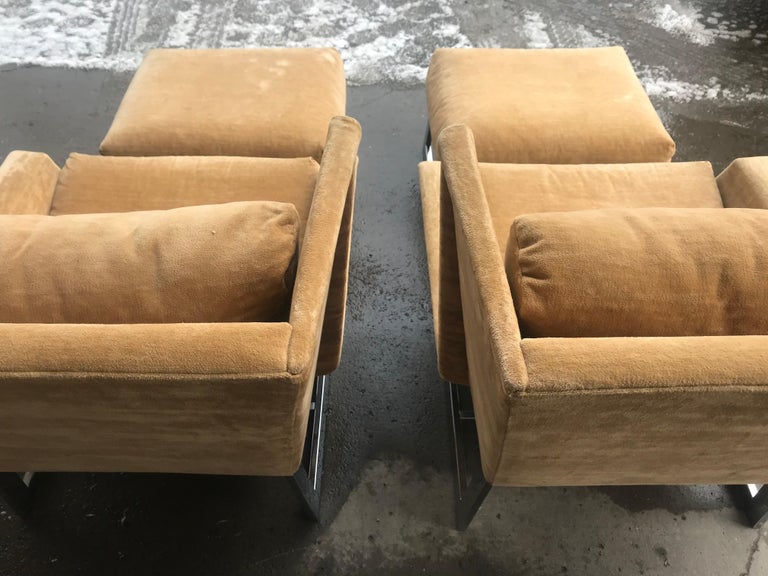 Pair of Adrian Pearsall Lounge Chairs / Ottomans, over Scale Dramatic ...