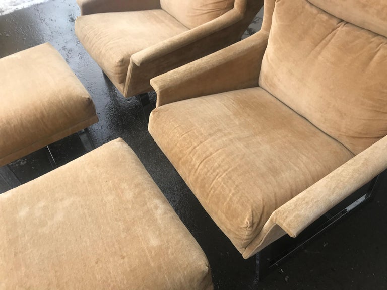 Pair of Adrian Pearsall Lounge Chairs / Ottomans, over Scale Dramatic ...
