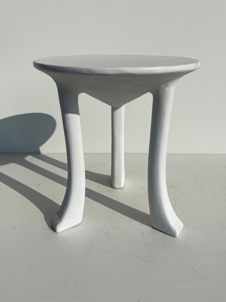 Pair of African Plaster Side Tables For Sale at 1stDibs