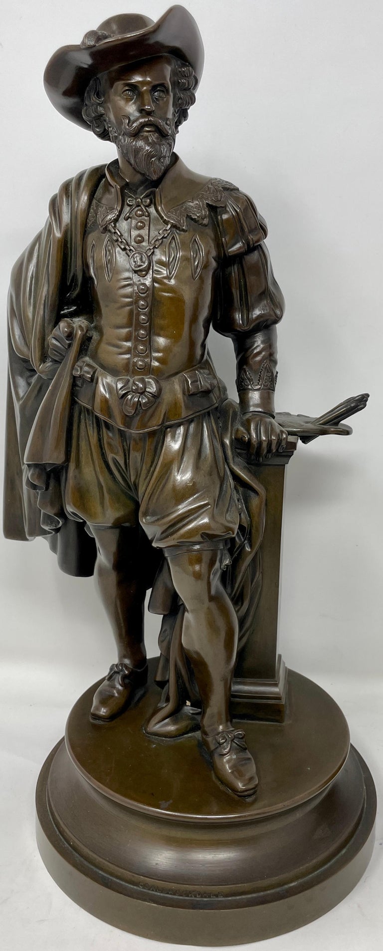 Pair Antique 19th Century English Coalbrookdale Foundry Bronze ...