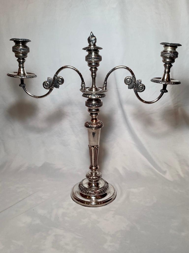 Pair Antique 19th Century English Georgian Sheffield Silver-Plate ...