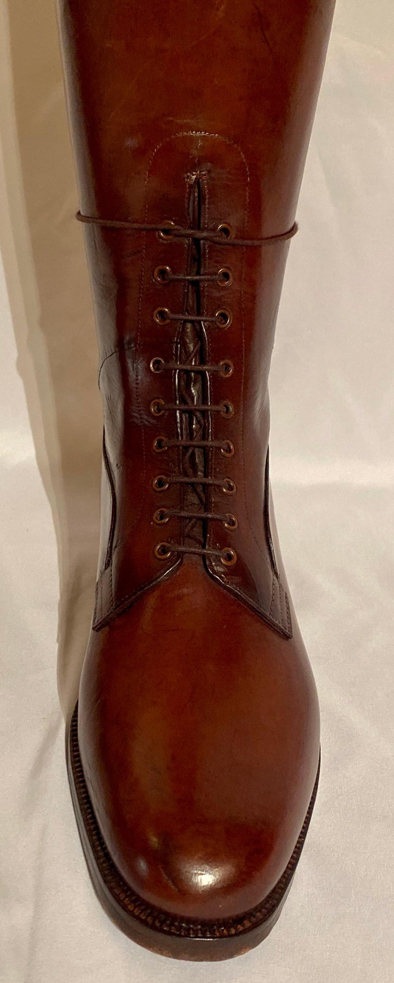 Pair of Antique British "Bespoke" Pristine Leather Field Boots, circa ...