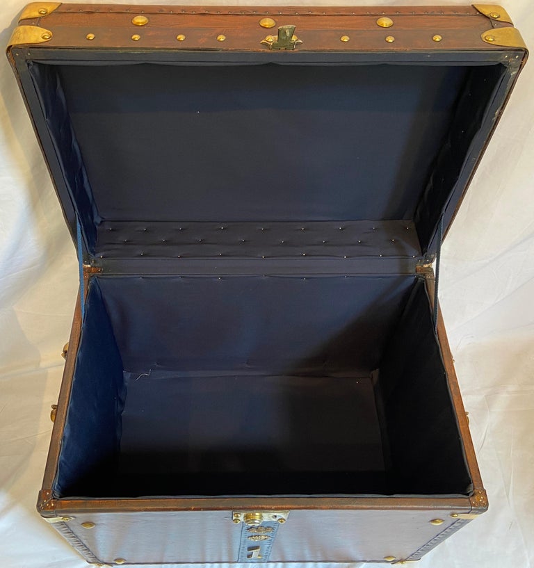 Pair Antique British Military Leather Chests with Insignia, circa 1920 ...