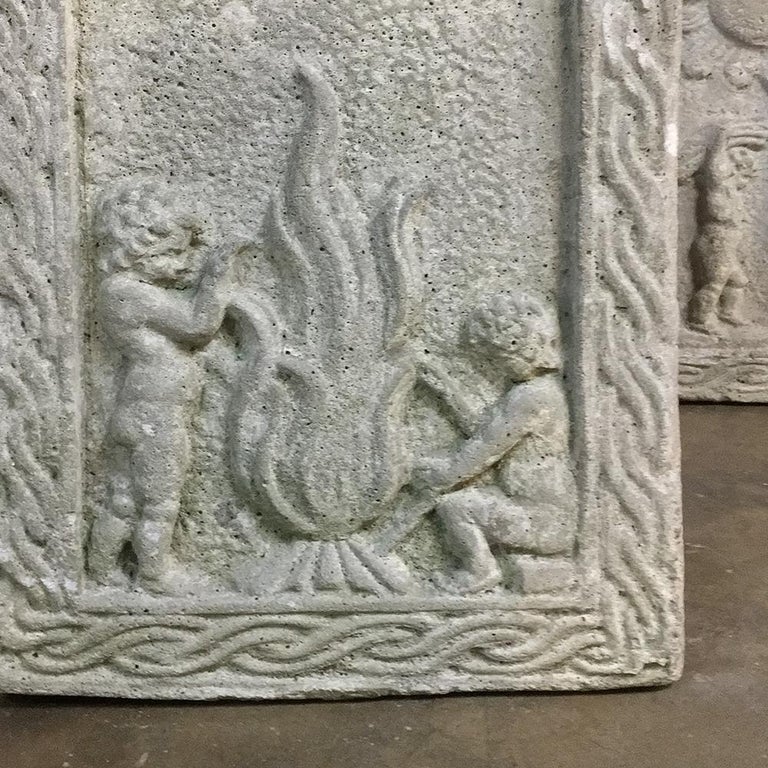 Pair of Antique Cast Stone Italian Planter Boxes at 1stDibs