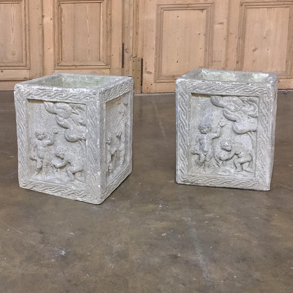 Pair of Antique Cast Stone Italian Planter Boxes at 1stDibs | stone ...