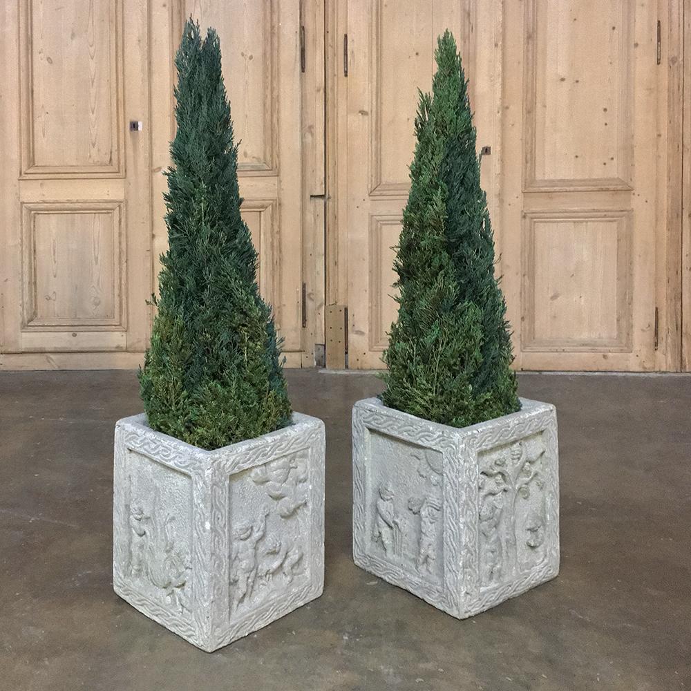 Pair of Antique Cast Stone Italian Planter Boxes at 1stDibs | stone ...