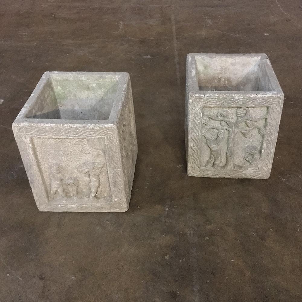 Pair of Antique Cast Stone Italian Planter Boxes at 1stDibs | stone ...
