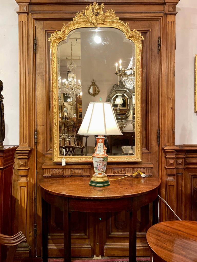 Pair Antique Chinese Export Rust Colored Porcelain Urns Made Into Lamps ...