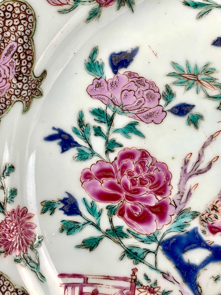 Pair Antique Chinese Porcelain Dishes Hand-Painted Made 18th Century ...