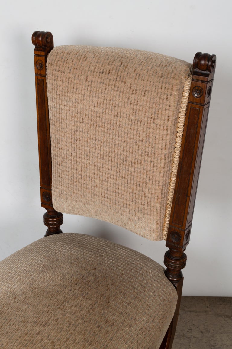 Pair Antique English Aesthetic Movement X Frame Stretcher Hall Side ...