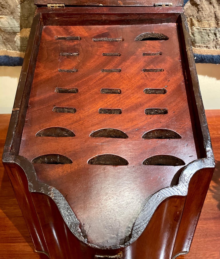 Pair Antique English George III Mahogany Cutlery or Knife Boxes, Circa ...