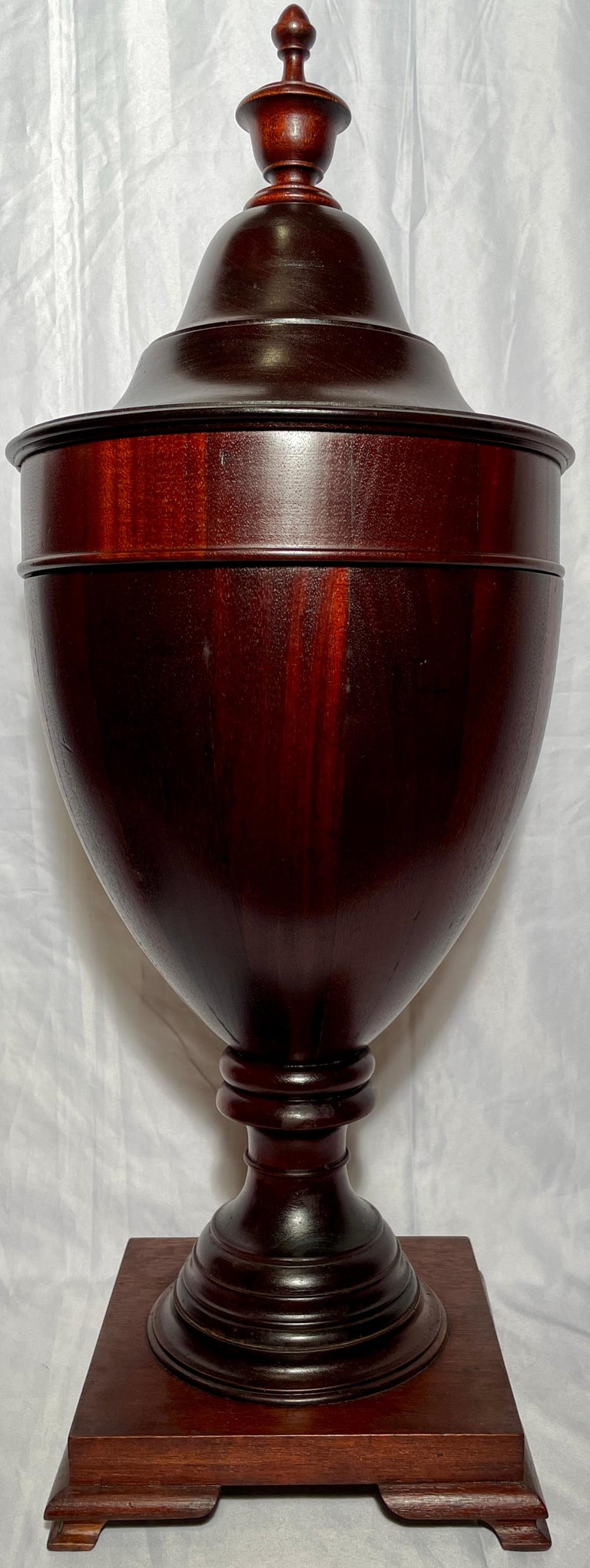 Pair Antique English Mahogany Knife and Fork Cutlery Urns / Boxes ...