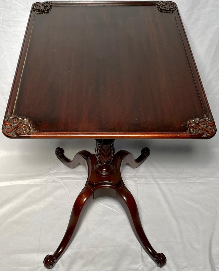 Pair Antique English Mahogany Side Tables, Circa 1900 For Sale at 1stDibs