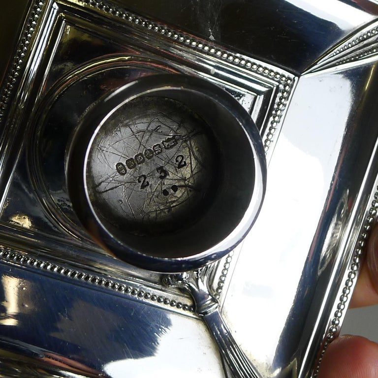 Pair Antique English Silver Plate Chamber Sticks by James Dixon and ...