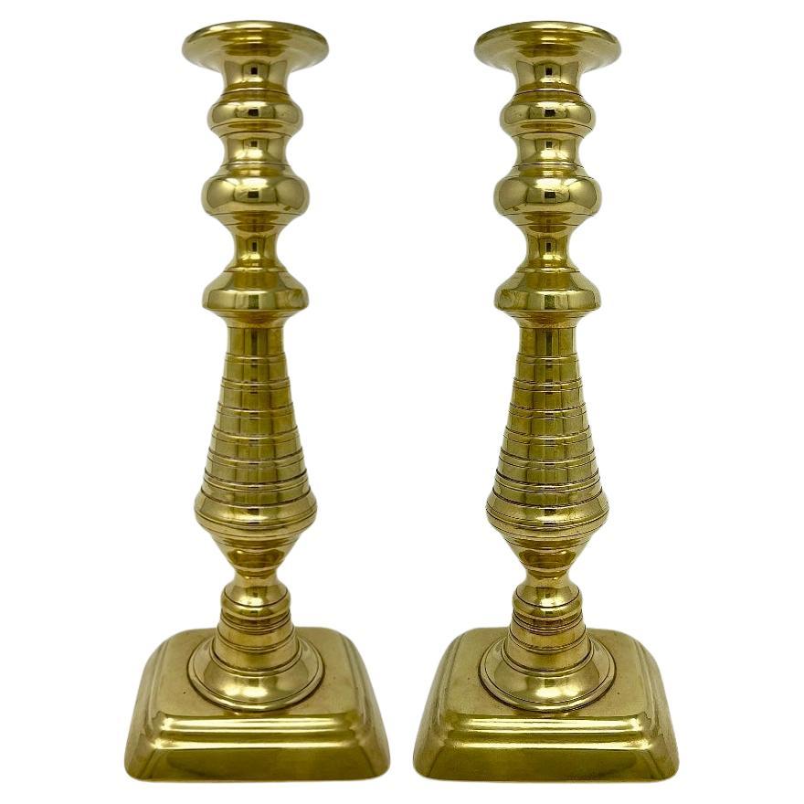 Pair Antique English Victorian Brass Openwork Candles, Circa 1865. For ...