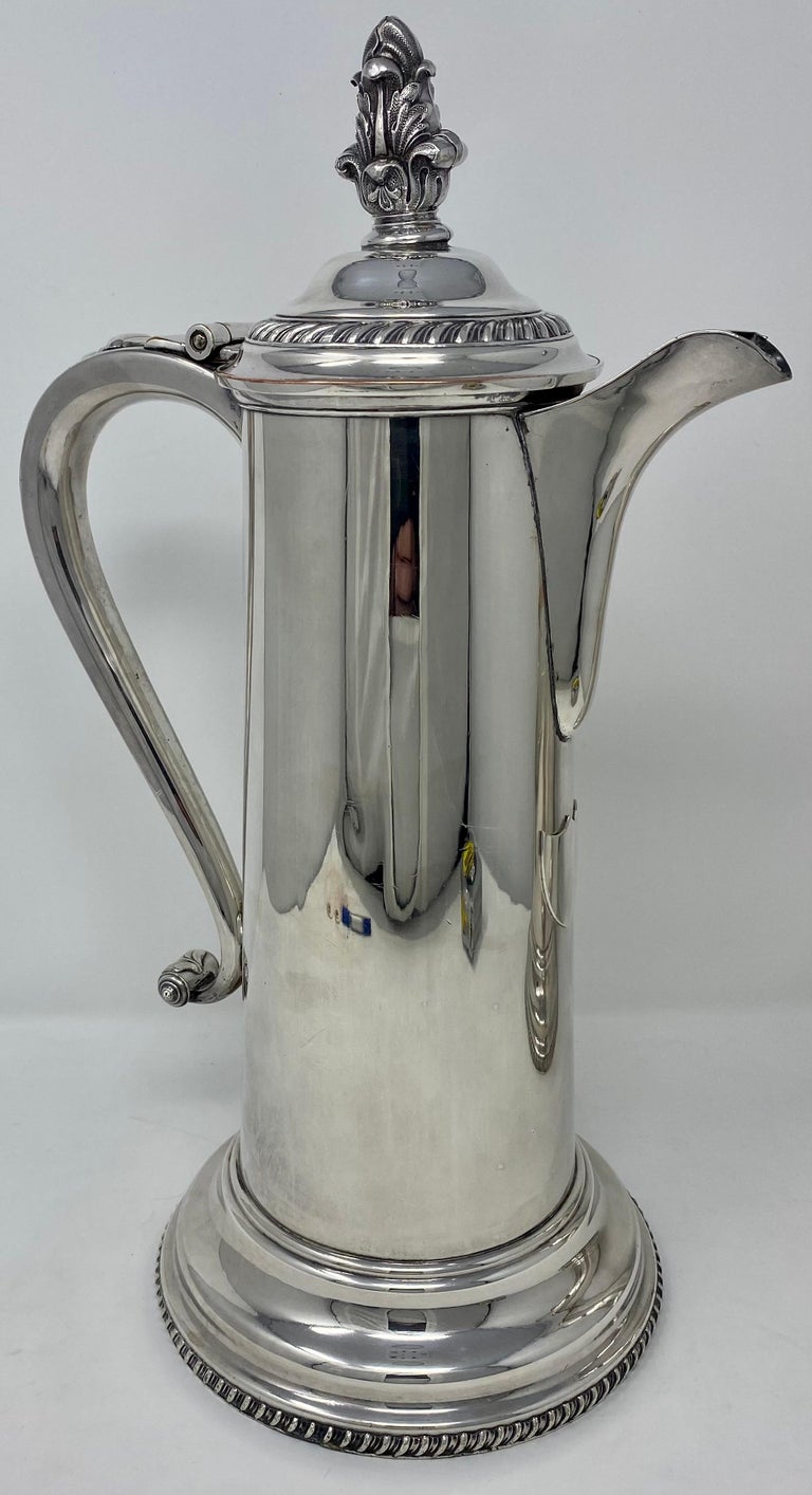 Pair of Antique English Victorian Silver Plated Tankards, circa 1870 ...