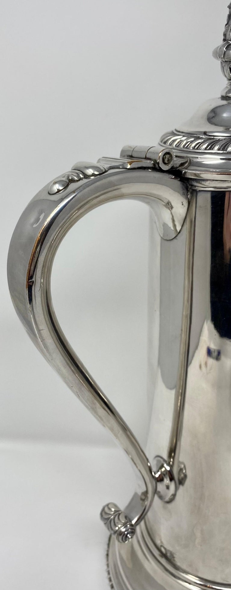 Pair of Antique English Victorian Silver Plated Tankards, circa 1870 ...