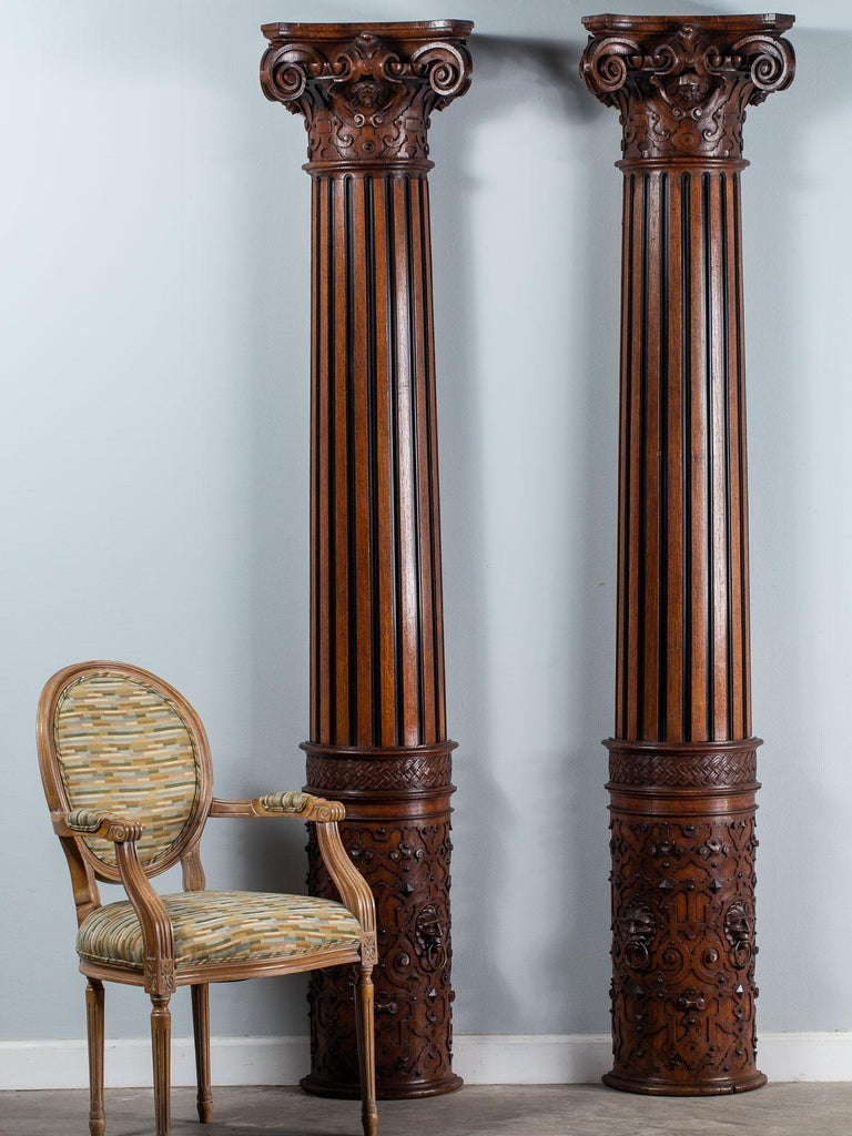 Pair of Antique French Architectural Henri II Columns, circa 1860 For ...