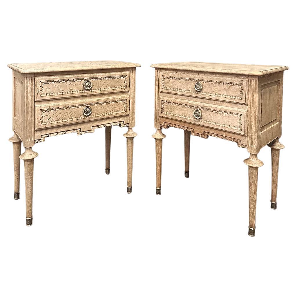 Pair Antique French Louis XVI Neoclassical Nightstands ~ End Tables For ...